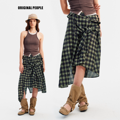 异形衬衫半裙屁帘女款