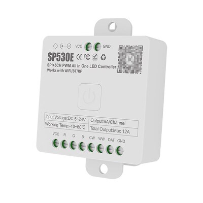 LED灯带控制器RGB跑马流水音乐律动同步SP530E智能调光模块