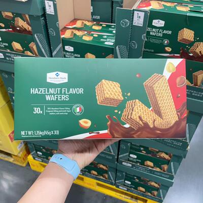 苏州山姆代购甜品糕点心Member'sMark意大利榛子味威化饼干1