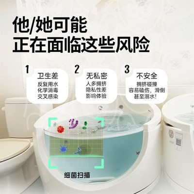 Voutdoing婴儿游泳桶巨无霸洗澡浴盆家用宝O宝儿童泡澡神器可折叠