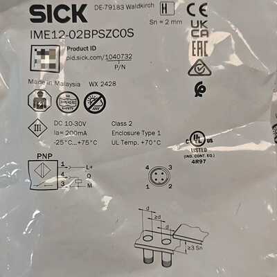 西克接近开关IME12-02BPSZC0S 订货号10407议价