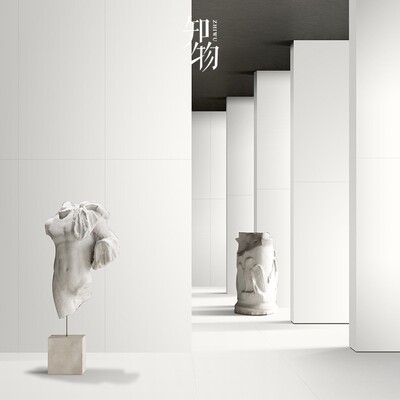 简约白色瓷砖7501500卫生间哑光柔光大板墙砖客厅酒店别墅地砖