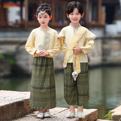 儿童演出服傣族民族服装旅拍夏季