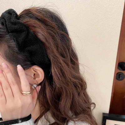 安可酒红!针织毛线高颅顶发箍!网红头饰新款洗脸头箍发卡盘发器