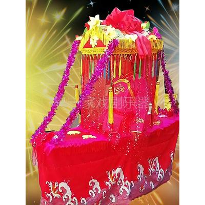 新款扭秧歌旱船采莲船花轿彩船小推车灯红社火节日喜庆表演出道具