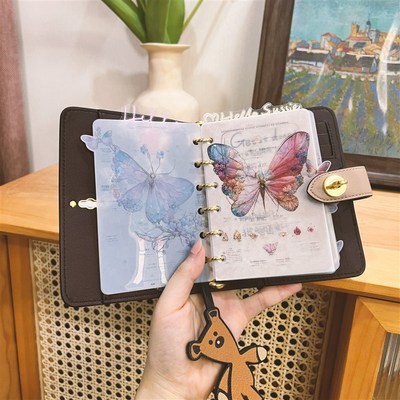 优选[树丫本丫]蝴蝶半透明手账分隔页索引页内页书签奇葩a6a7a8m5