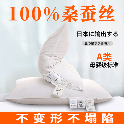 出口100%桑蚕丝填充枕芯助睡眠