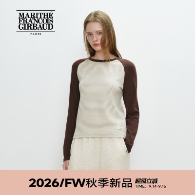 MARITHEBASIC女士插肩长袖T恤