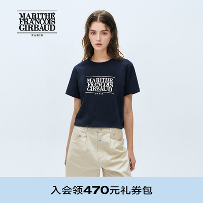 MARITHE潮流女经典LOGO短款T恤
