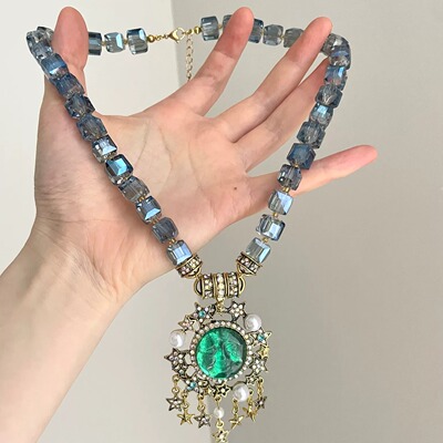 Vintage古着 Emerald Star Pearl项链