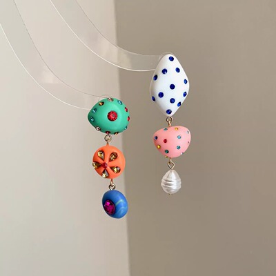 Vintage古着 Sugar-colored fruit honey耳饰