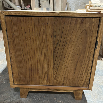 中式床头柜抽屉式收纳柜卧室小斗柜老榆木沙发边几带腿置物柜