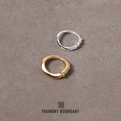 FOUNDRYBOUNDARY线迹弧形双套戒