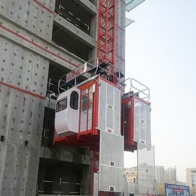 山东厂家牌建筑施工人货单双笼4吨升降机SC200/200施工电梯