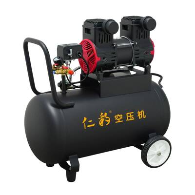 空压牙打气泵无油220V科砂木喷工喷漆两级压缩JR680-2A机机双缸增