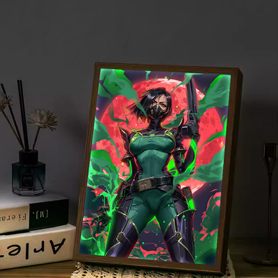 无畏契约周边蝰蛇viper同款灯光画送朋友礼物摆件瓦罗兰特小夜灯