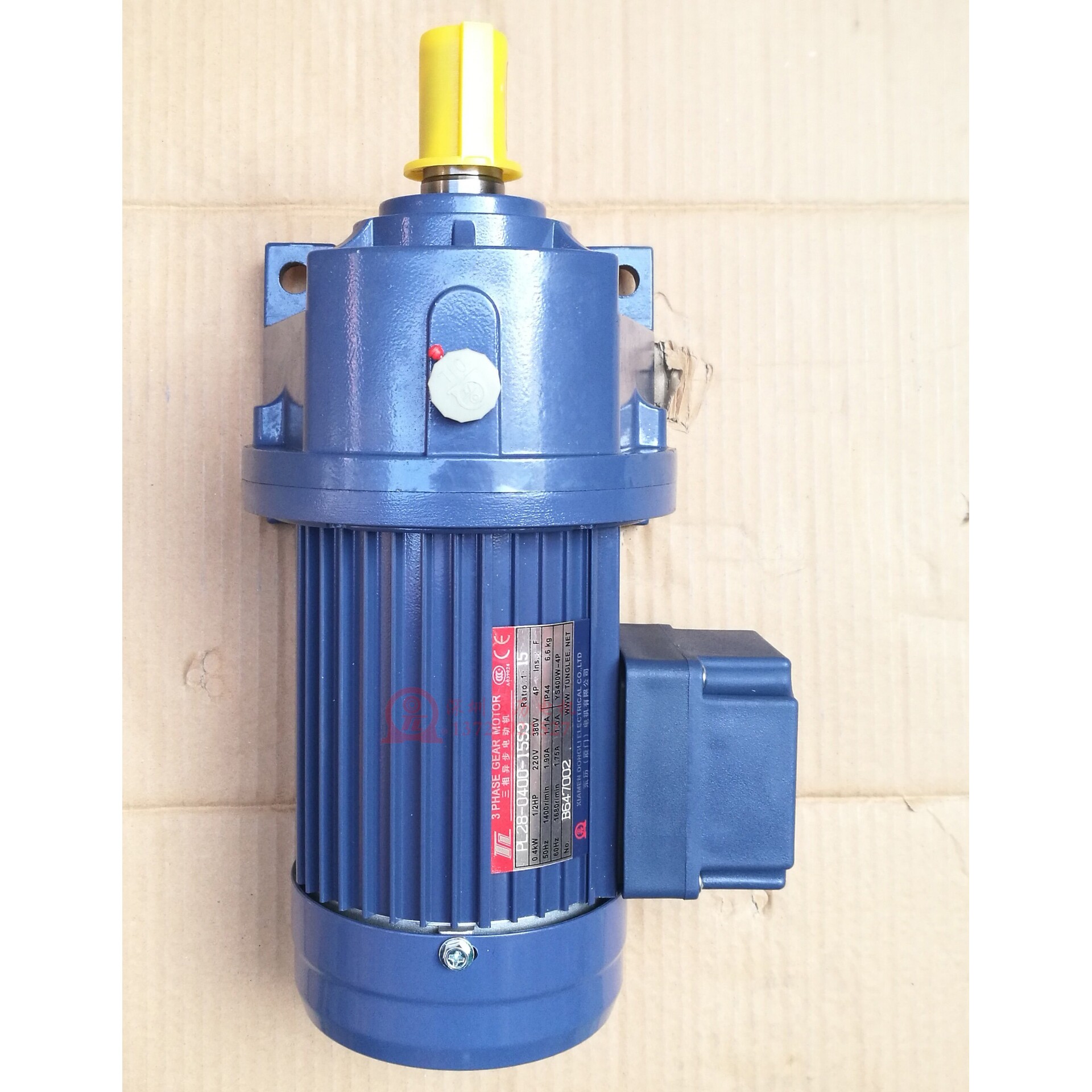 PL28-0400-15S3 3PHASE GEAR MOTOR 厦门东历减速电机YS400W-4P
