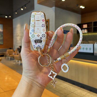 适用于奥迪A5L钥匙套Q5L Sportback新款A5L/Q6L e-tron车男女壳扣