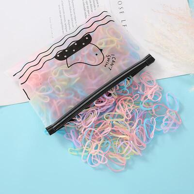 一性皮筋TGY拉扎马尾发圈夏季发绳次儿童袋装强弹不断高力橡皮筋