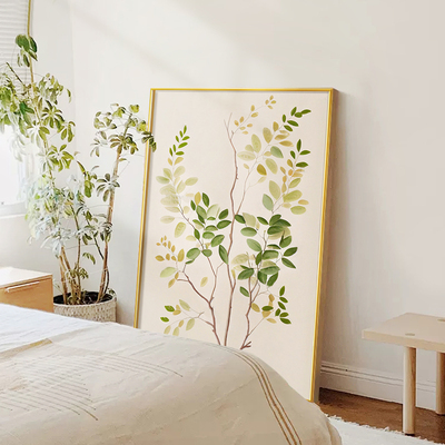 奶油风客厅装饰画小清新落地画大幅玄关画入户挂画沙发背景墙壁画