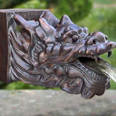 瀑布流水墙造景出水口鱼缸鱼池流水循环摆件装饰吐水龙水景观装饰