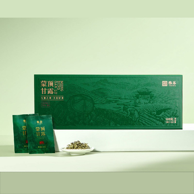 雅茶蒙顶甘露大地盒绿茶礼盒装春季一级高端高山春茶特色产区新茶