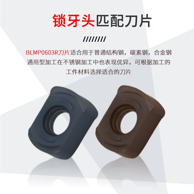 TEBL06快进给锁牙头高效开粗硬y加工BLMP0603特固克双面四角铣刀