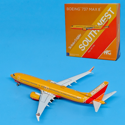 NG1:400美国西南航空B737MAX8客机N871HK成品飞机模型合金摆件