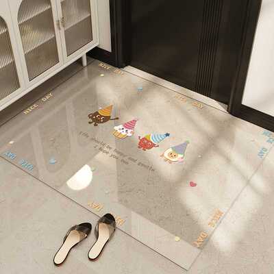 Allegro透明可擦入户垫子防尘地垫进门超薄门门口pvc卡通垫入户防