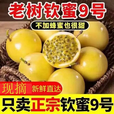 【2斤大果】正宗新鲜采摘老人孕妇宝妈很甜海南钦密9号百香果