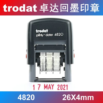 trodat 卓达可调英文日期回墨印章  翻斗 万次印 4820 4mm