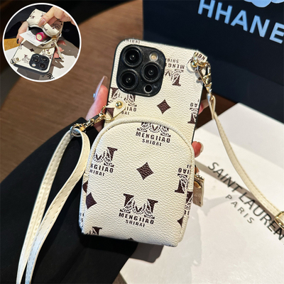 适用传音SMART8Pro手机壳POVA6Pro书包Infinix背带绳Hot40可装卡Smart5斜挎Smart8口红8pro耳机线防摔创意