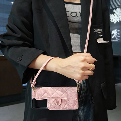 适用华为MateX2手机壳折叠屏荣耀MagicVS3小香风vs2插卡套Z Fold6轻奢XS小众MateXs斜跨绳X3典藏版保护套欧美