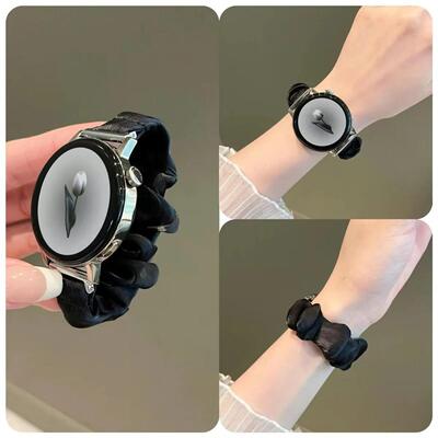 适用华为gt5手表表带女款GT4高级感雪纺冰丝发圈gt2gt3Watch34pro