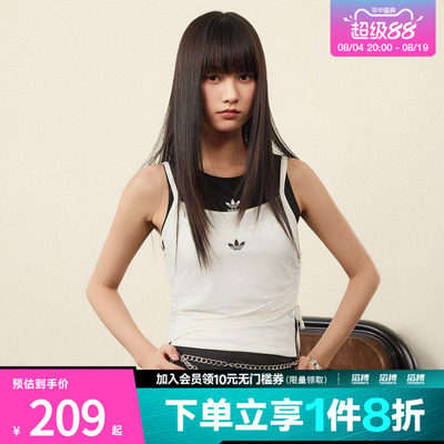 adidas阿迪达斯三叶草女子TANK休闲运动修身吊带背心KW4525
