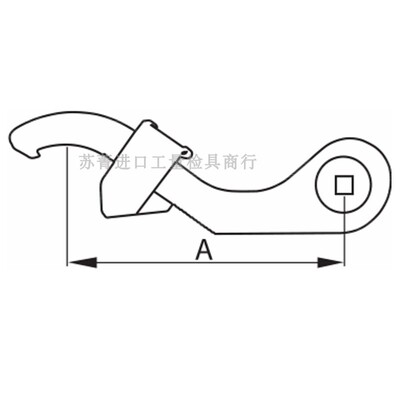 德国原装进口AMF可调节钩形扳手 带有方形销 用于配套扭矩扳手