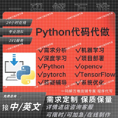python代编程序django开发LLM部署pyqt定制深度学习大数据代做