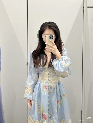 新款天蓝色气质短裙-春秋澳大利亚短款晚礼服宴会婚礼年会