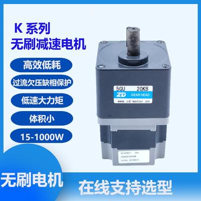 24V36V48V220V25W-1000W直流高低压有感无刷减速马达变速电机