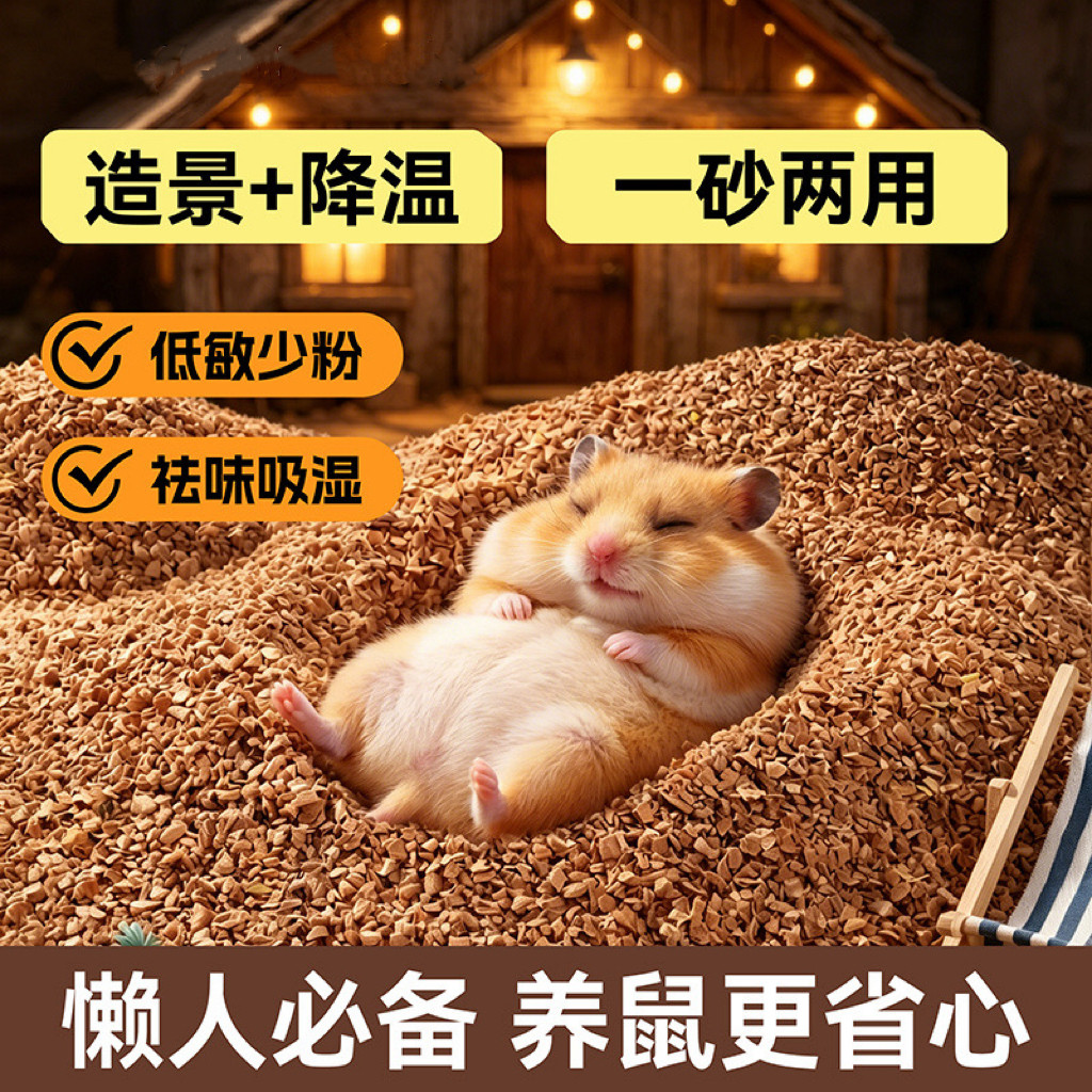 夏季专用仓鼠植物核桃砂沙垫料添加生物酶除臭散热透气降温金丝熊