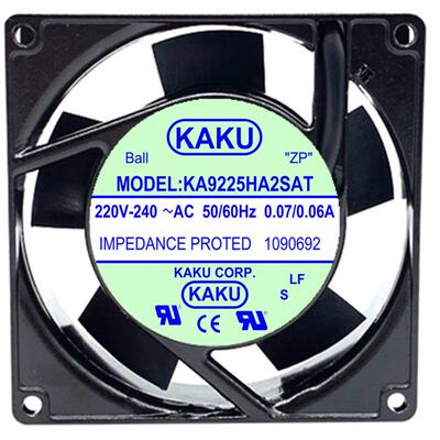 议价KAKU卡固AC220V轴流风机KA9225HA2SAT含油轴承散热风扇0.10/0
