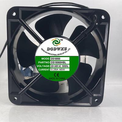 议价DGDWXSDS18060HBLAC220V0.28A46W静音滚珠机箱柜散热风扇18CM