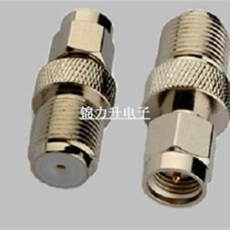 射频同轴连接器SMA公头转F母头天线路由器电视通讯转接头转换头