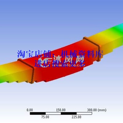 钢板弹簧设计3Dsw模型及anasys分析文件(设计参考资料)【570】