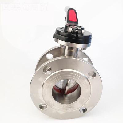 yzfl001304不锈钢鸭嘴法兰蝶阀卫 级手动法对夹生式蝶阀兰 无负压
