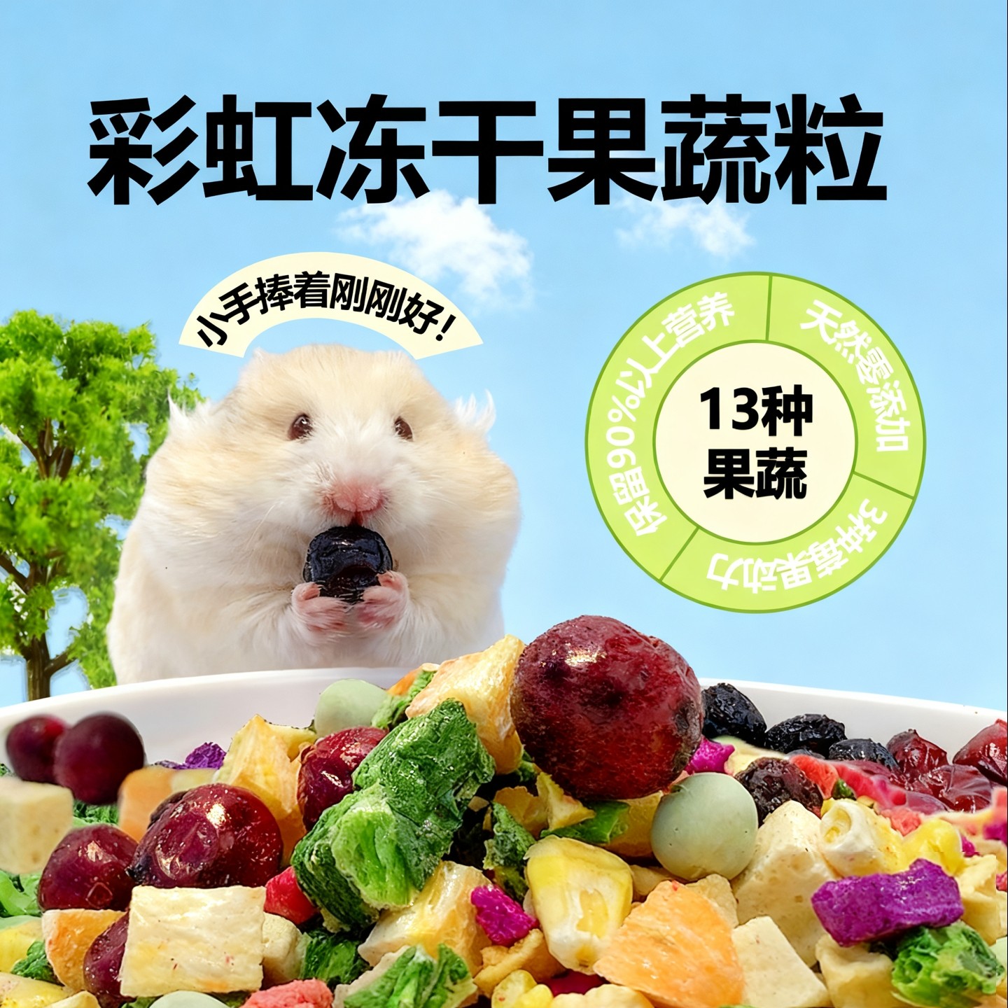 仓鼠零食冻干果蔬金丝熊营养美味天然小颗粒磨牙健齿用品