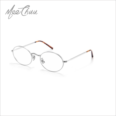 MeeChuu超轻钛β韩系近视眼镜高级感素颜椭圆可配度数防蓝光镜架