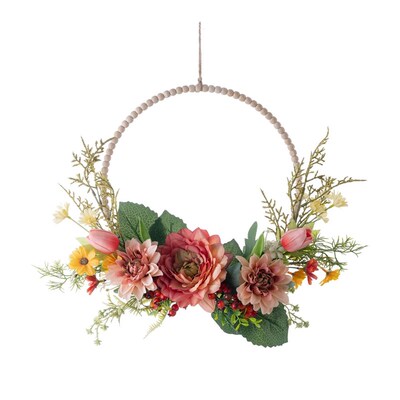 手捧花束湖光山色皆入画壁挂仿真花家居设计婚庆墙饰玫瑰CF01483A