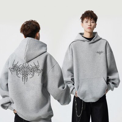 连帽卫衣男2026新款美式高街