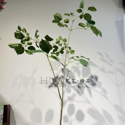仿真花梧桐叶乌桕叶黄棕叶树杈枯枝插花缠绕素材软装花艺装饰品